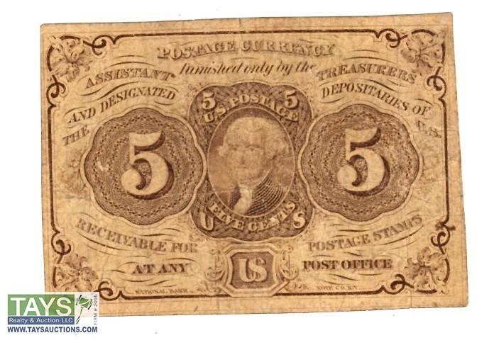 Tays Realty & Auction - Auction: Nov. Coin Auction ITEM: Series Of 1862 ...